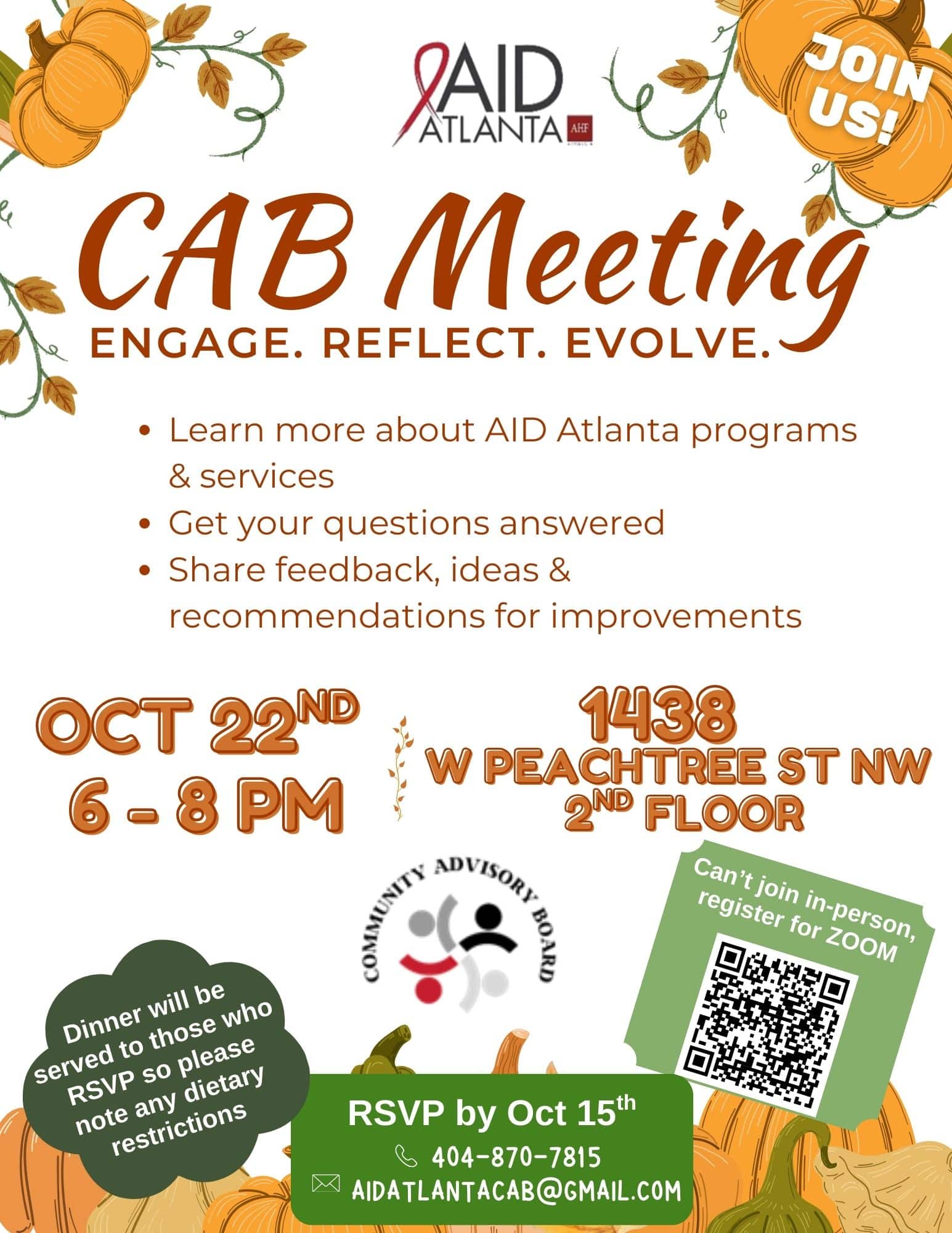October CAB Flyer | AID Atlanta